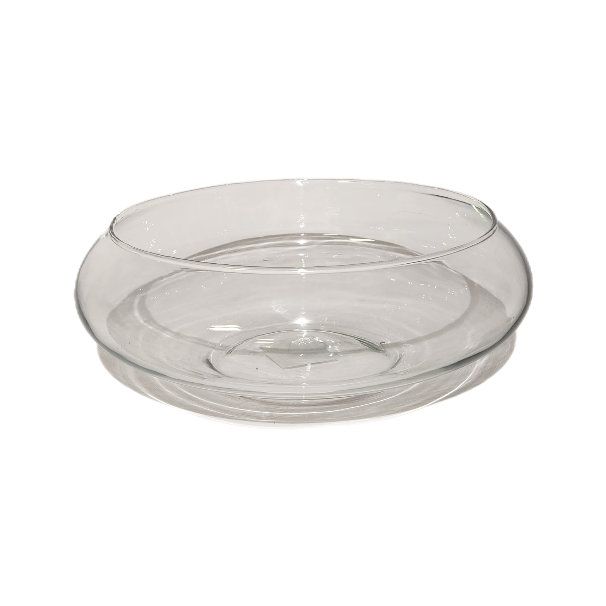 Glass Round Flat Vase - Chair Flair